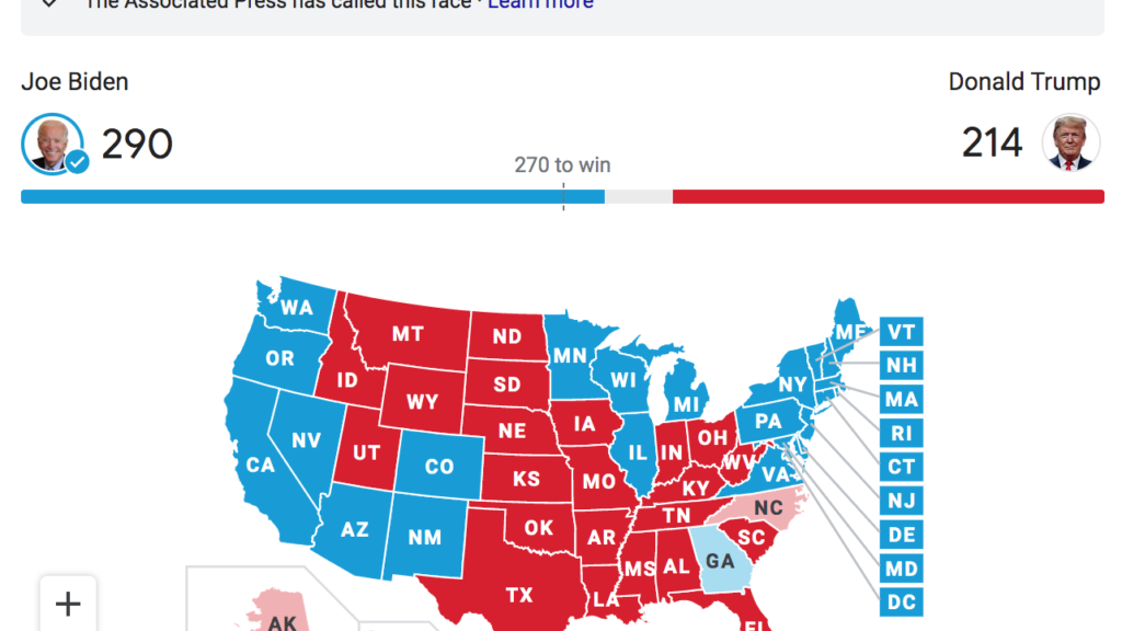 Biden Wins Presidency! AP United States of America: 2020 Election ...